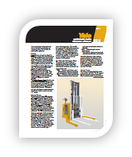 Motorized Hand Forklift / Lift Truck Specs | Yes Equipment
